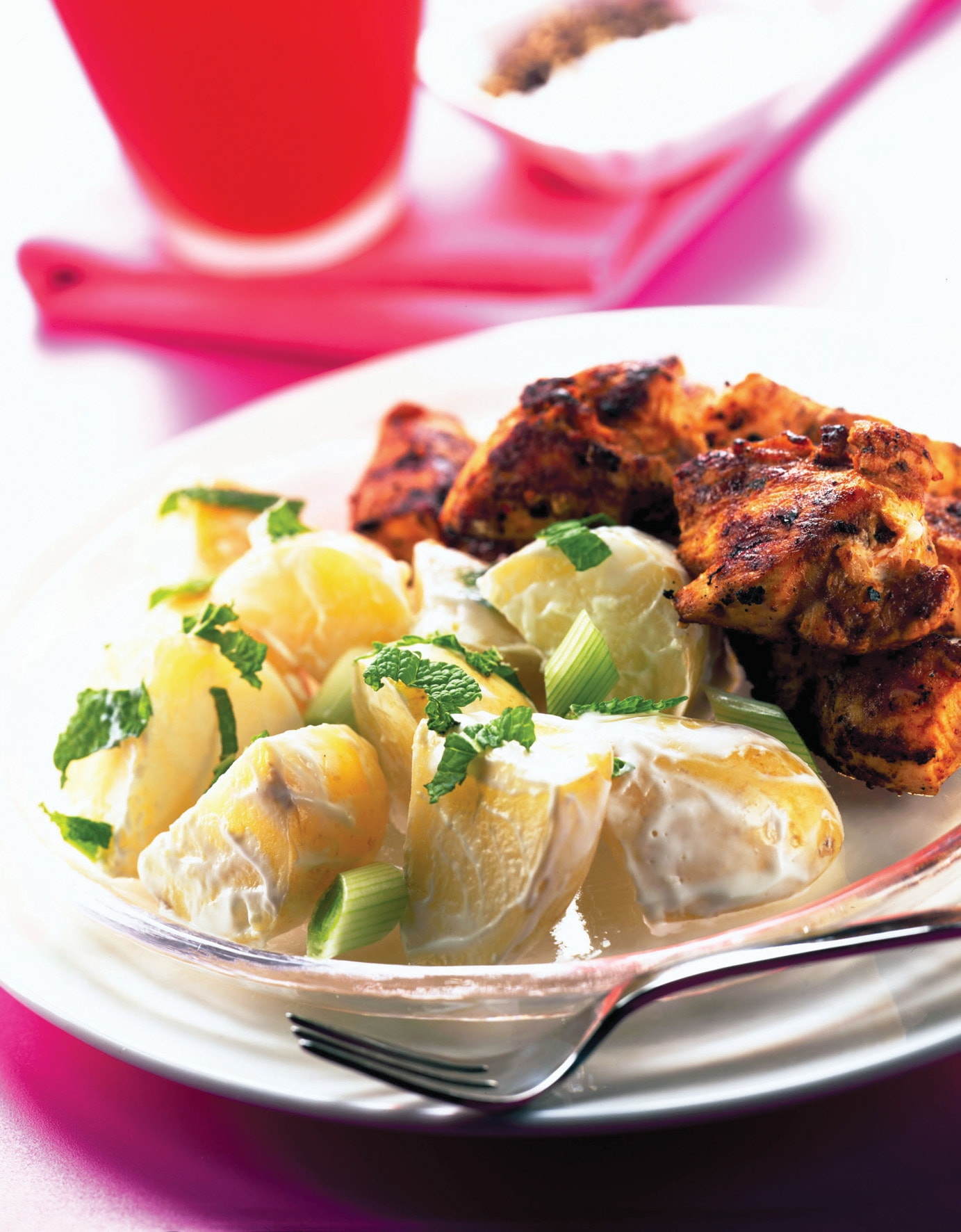 Spicy Chicken & Raita Perlas Potato Salad / Recipes • Wilcox