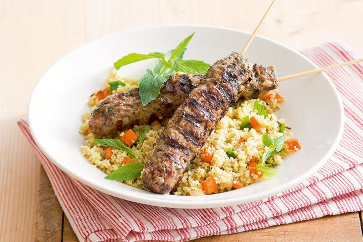 Kofte with carrot and mint couscous / Recipes • Wilcox